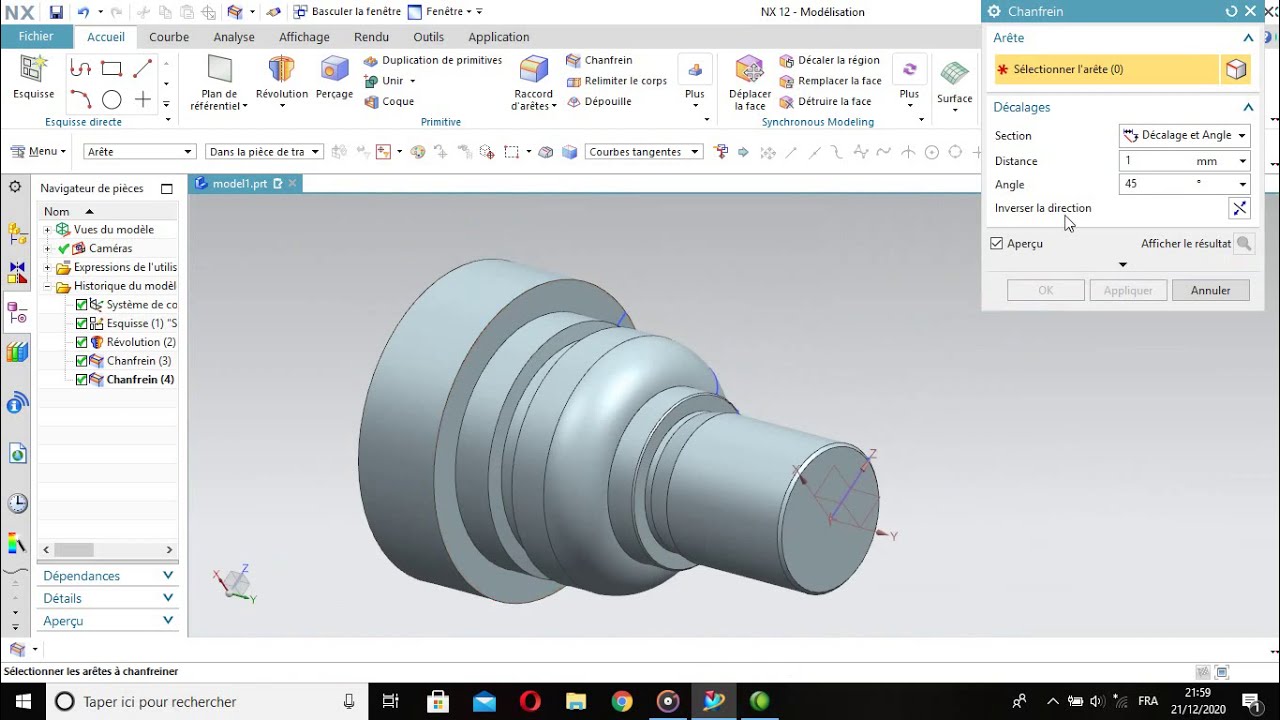 NX tutorial | modeling simple cylindrical part - YouTube