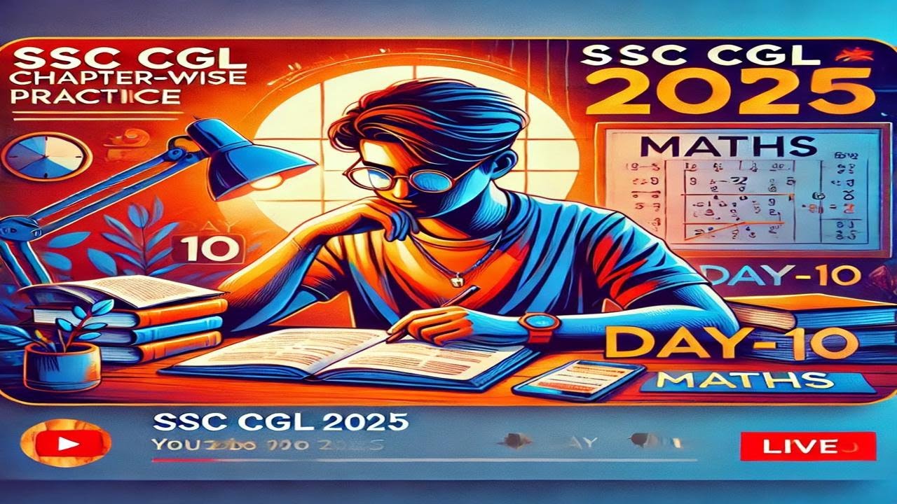 🎯SSC CGL MATHS practice, 2025|chapter wise,#livestreams #live #mts #ssc ...