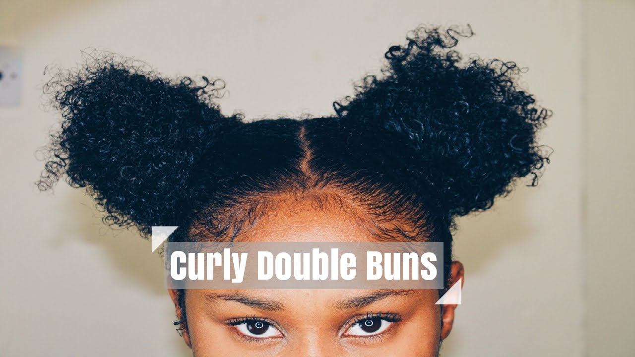 Curly Double Buns (Space buns) | Visually Detailed Tutorial - YouTube