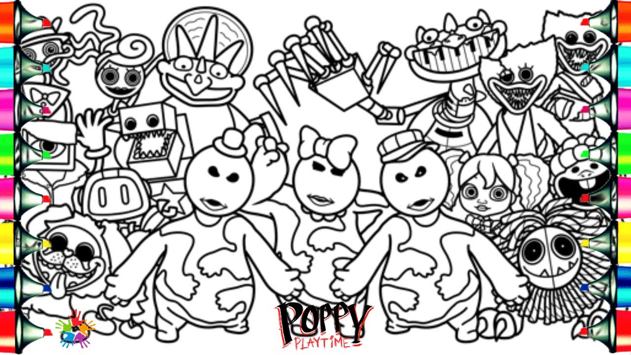 Poppy Playtime Chapter 5 Coloring Pages / Doey vs Donald the Doughman ...