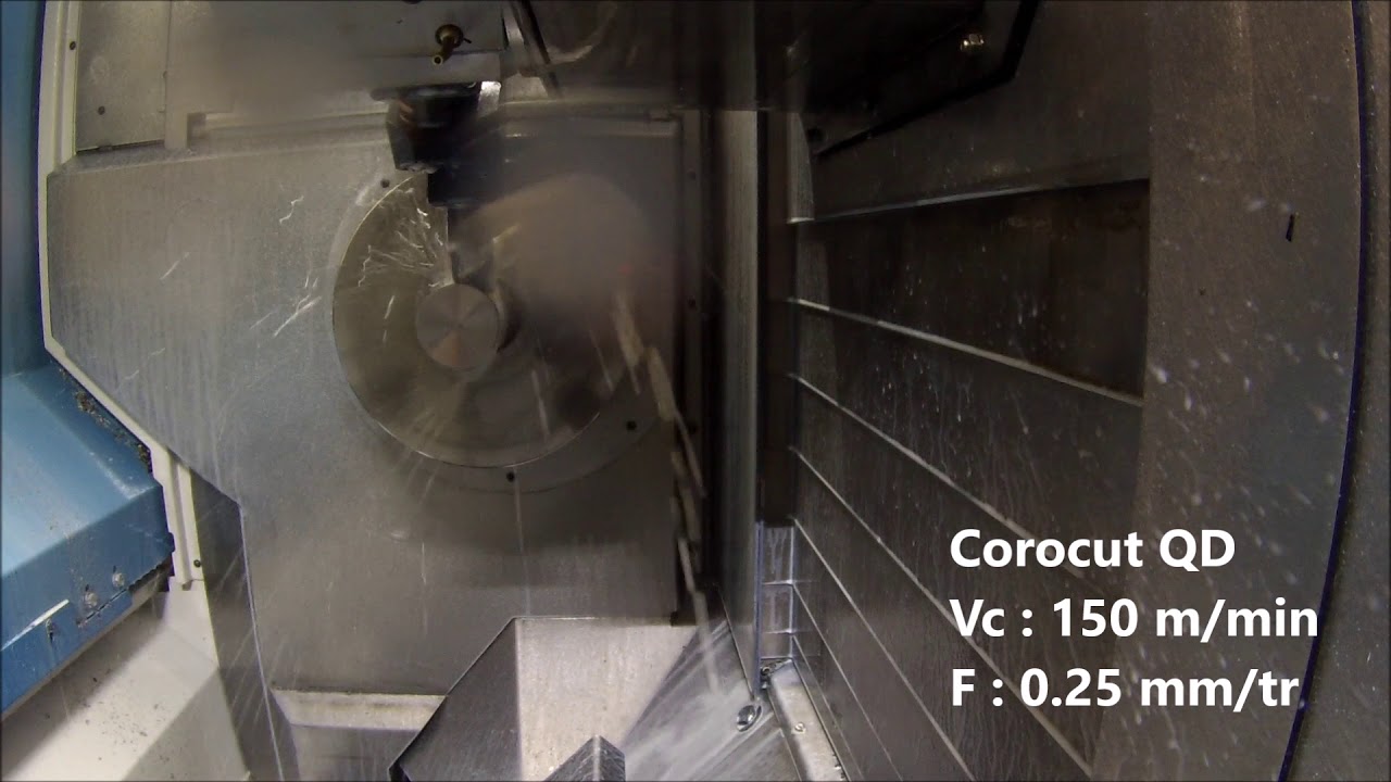 GENYMAB 400 - Corocut QD Y-axis Parting SANDVIK - SOMAB - YouTube