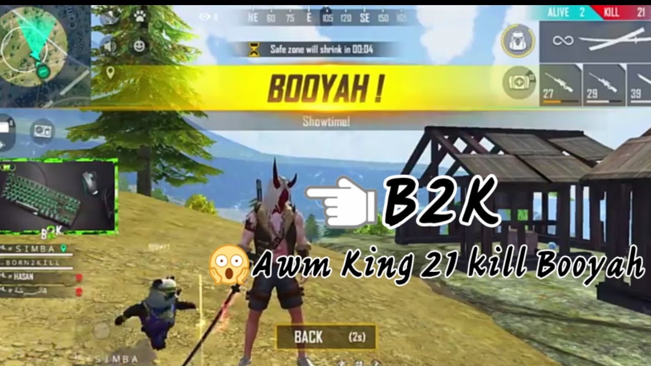 awm king born2kill gameplay | insane speed | free fire | b2k - YouTube