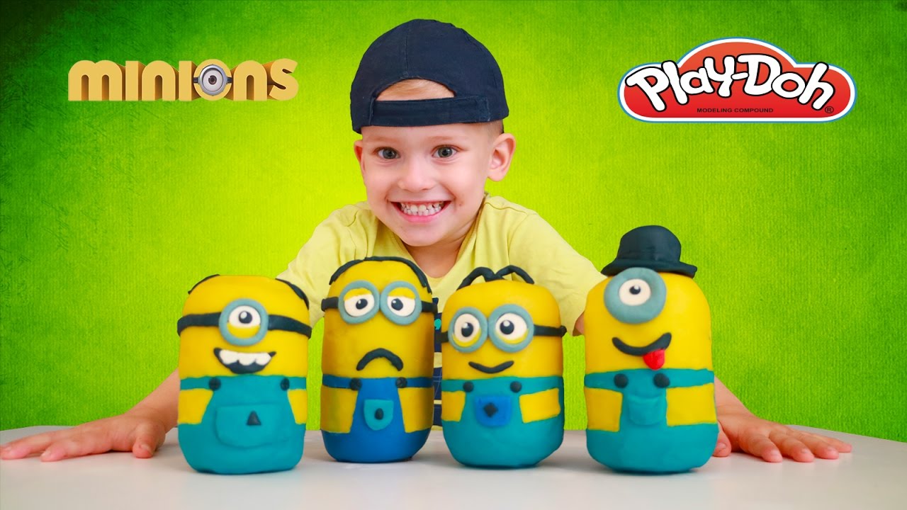 Play Doh Minions Surprise Eggs Toys Review Unboxing Minions Despicable ...