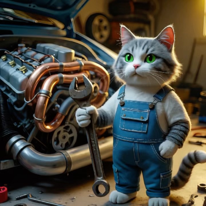 MECHANIC CAT #catlovers #catvideos #cats #catstory #catsofyoutube # ...