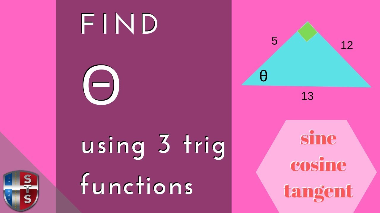 Find the missing angle using 3 trig functions & their inverses ...