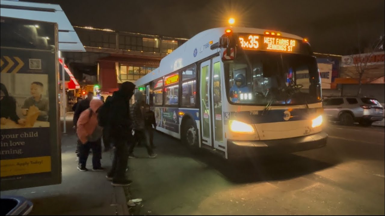 MTA NYCT Bus: 2015 NFI XD40 #7186 on Bx35 to WEST FARMS RD JENNINGS ST ...