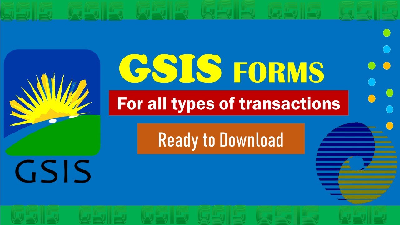 GSIS FORMS for all types of transactions (Ready to Download) - YouTube