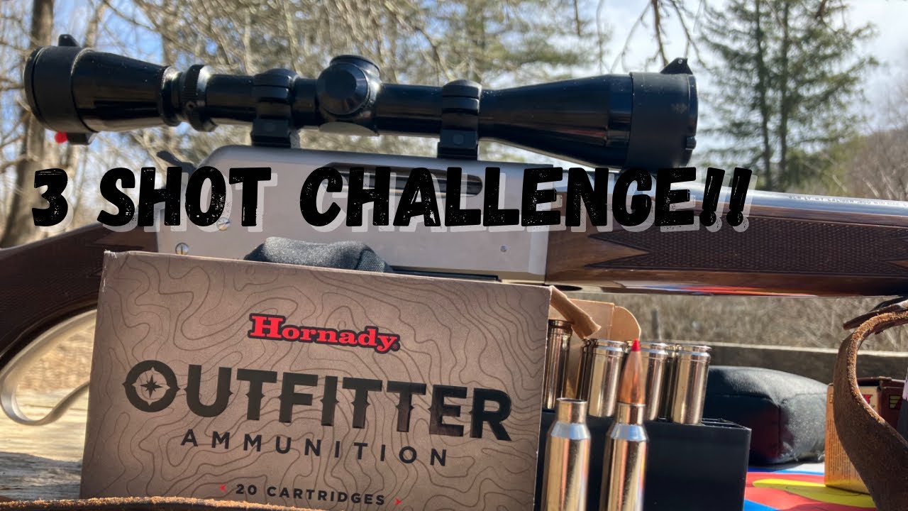 Browning BLR 300 win mag 3 shot group challenge - YouTube