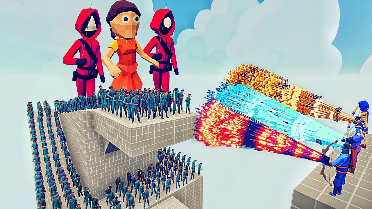 SQUID GAME ARMY vs 3x EVERY GOD - Totally Accurate Battle Simulator TABS - YouTube