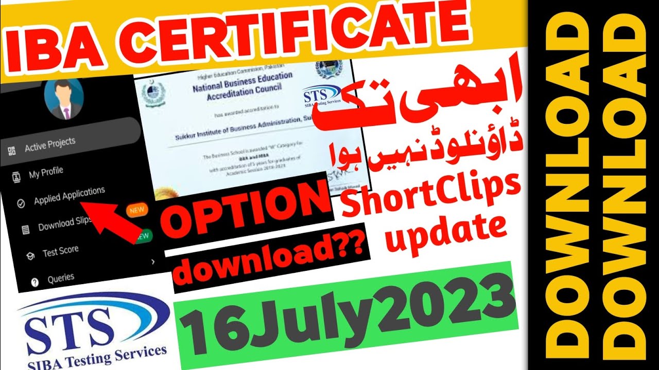 STS IBA BPS 05 To 15 - Download Graduation Certificate By STS IBA ...