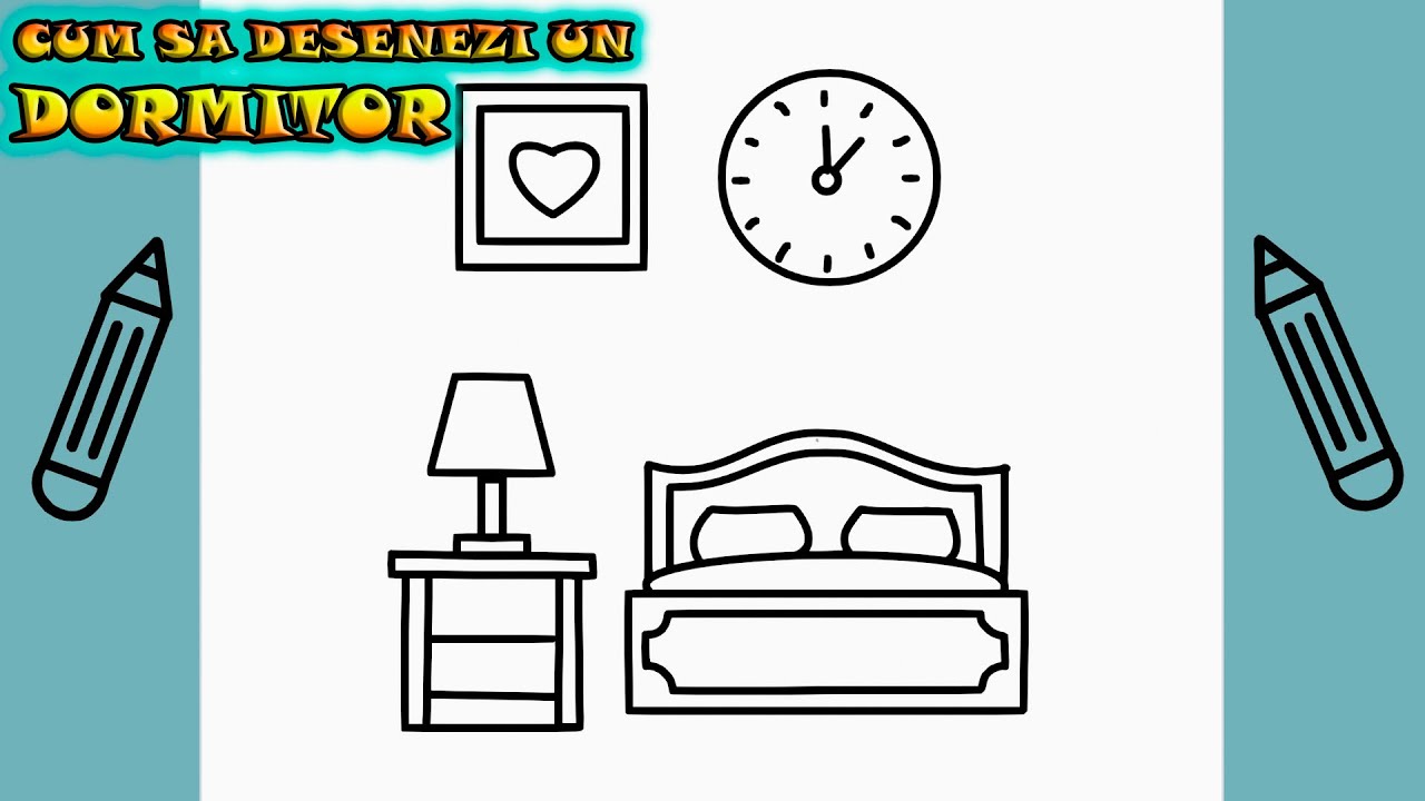 Cum Sa Desenezi UN DORMITOR | Deseneaza Singur | Invata Usor sa ...