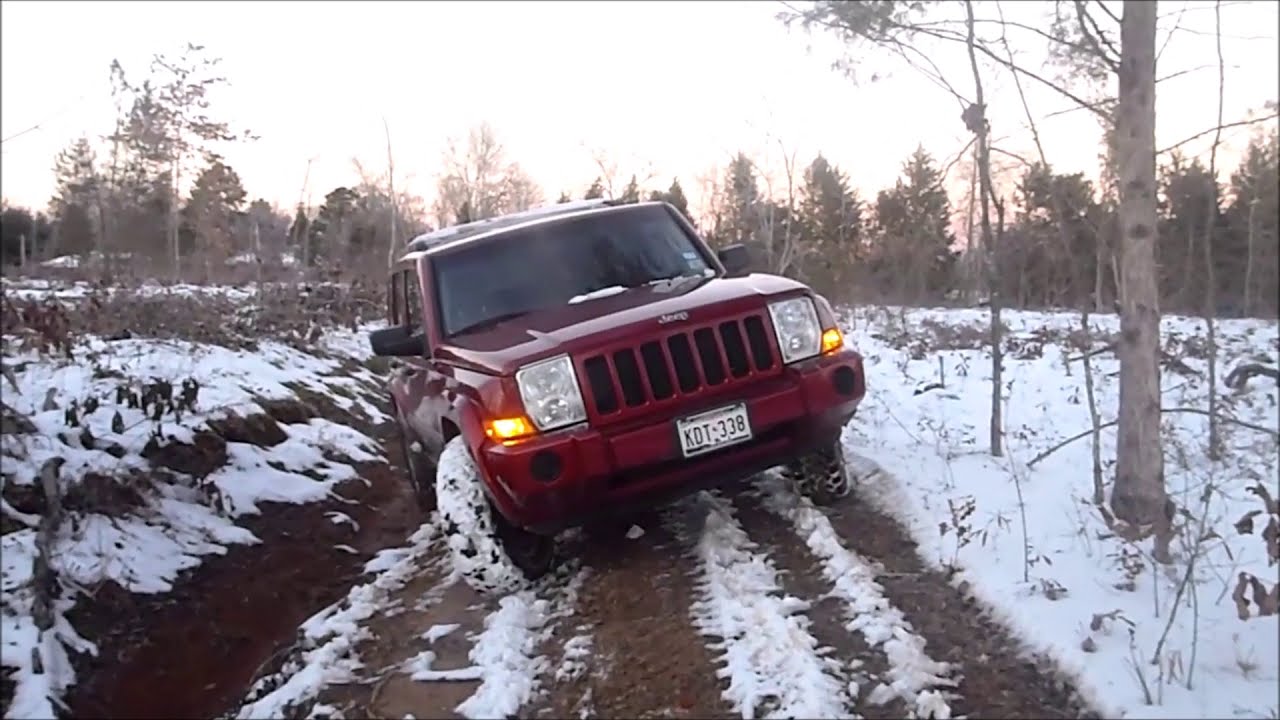 Jeep Commander on Icy Mud - YouTube