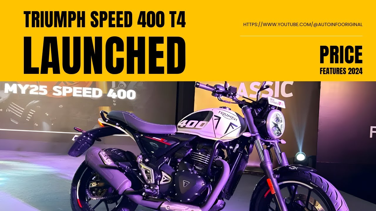 Triumph Speed T4 - Most Affordable Speed 400 Launched At ₹2.17 Lakhs ...