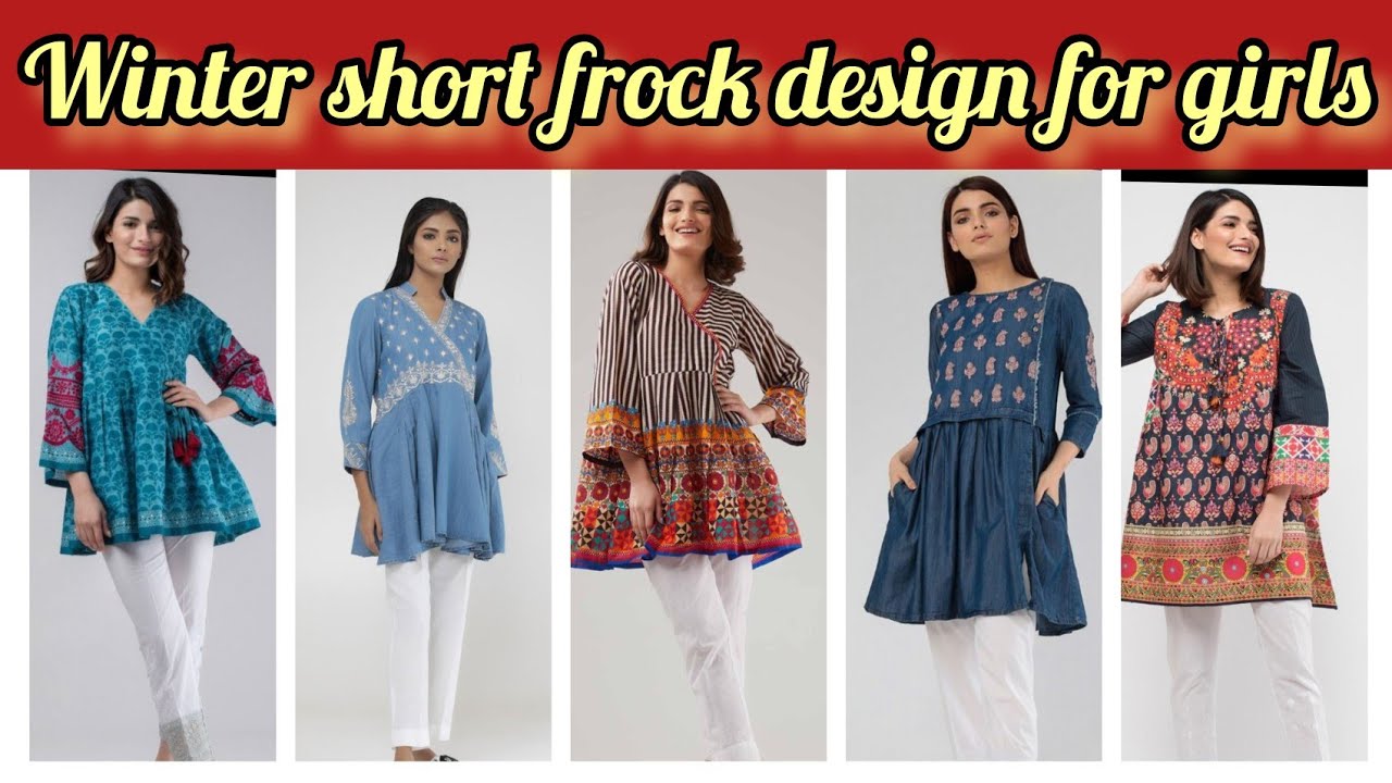 Latest winter shorts frock designs for girls - YouTube