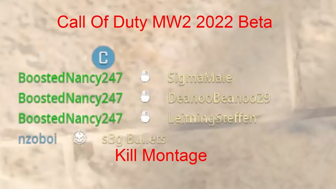 Call Of Duty MW2 2022 Beta Kill Montage - YouTube