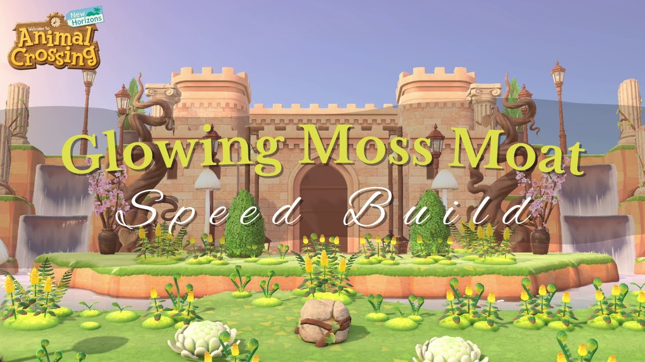 GLOWING MOSS MOAT | ACNH Speed Build | Animal Crossing: New Horizons ...