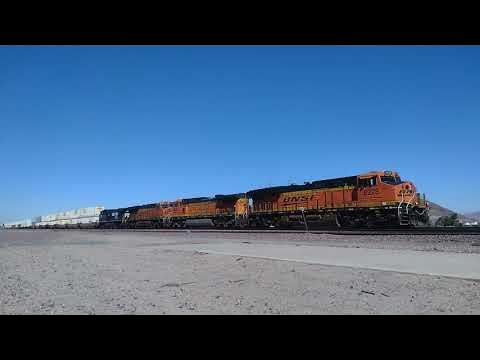 EB BNSF Domestic Intermodal Train Feat NS In Daggett Ca! #bigbossrailfanner - YouTube