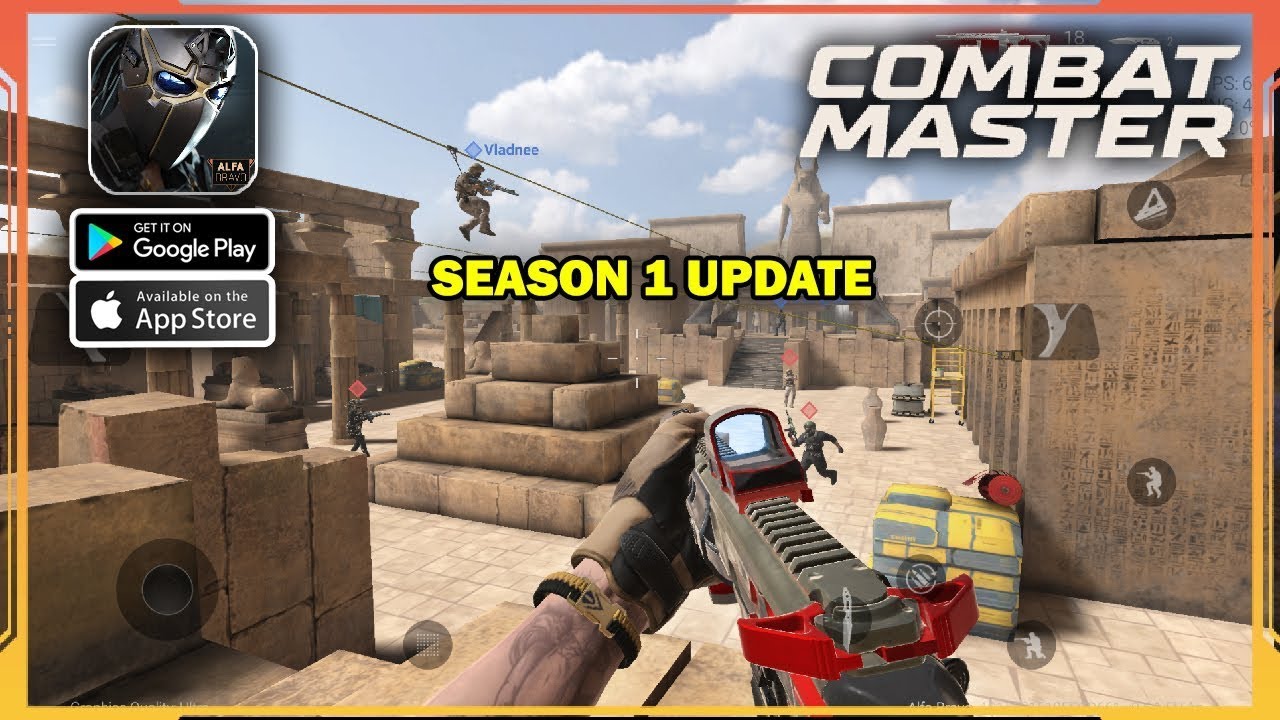 لعبه منافسه بل جرافيك ل ورزون ?!- Combat Master - YouTube
