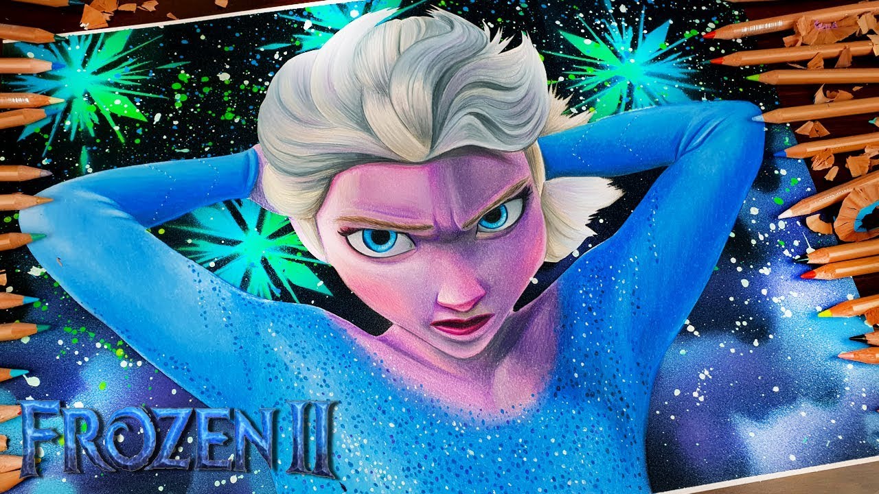 Drawing Elsa - Frozen 2 Disney Princess / Dibujando a Elsa Frozen 2 ...