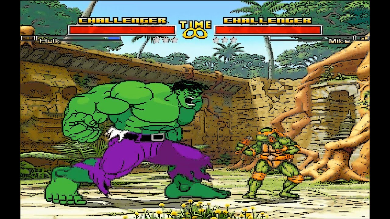 Mugen : Hulk (Marvel) Vs Michelangelo (TMNT) - YouTube
