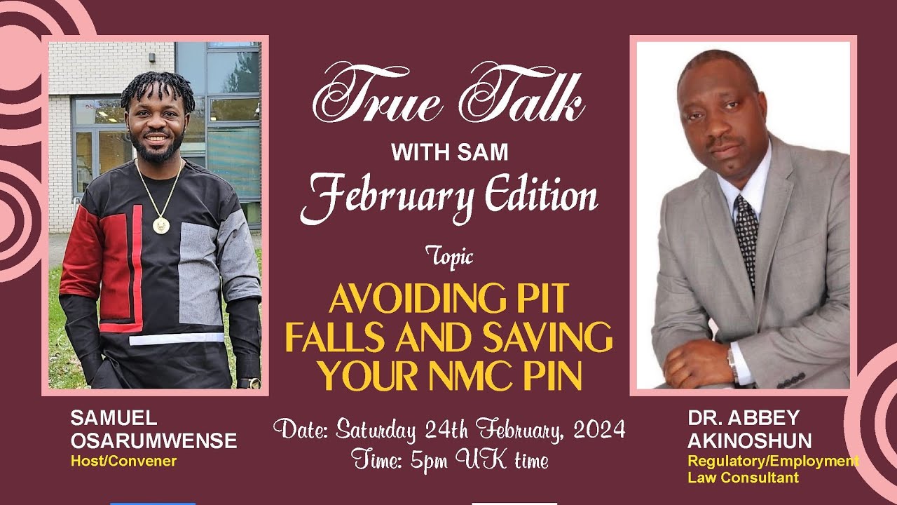 AVOIDING PITFALLS AND SAVING YOUR NMC PIN - YouTube