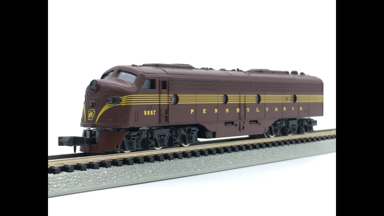 N Scale Con Cor Kato Pennsylvania EMD E8 Diesel Locomotive Demo - YouTube
