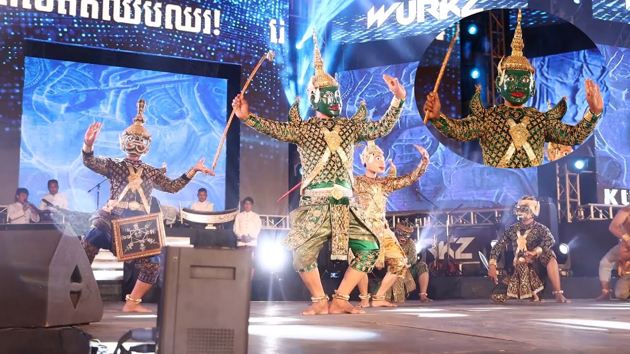 ល្ខោនខោលខ្មែរ--Cambodia Mask Theatre--Sport - YouTube