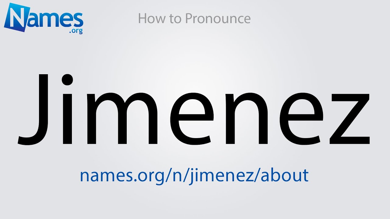 How to Pronounce Jimenez - YouTube