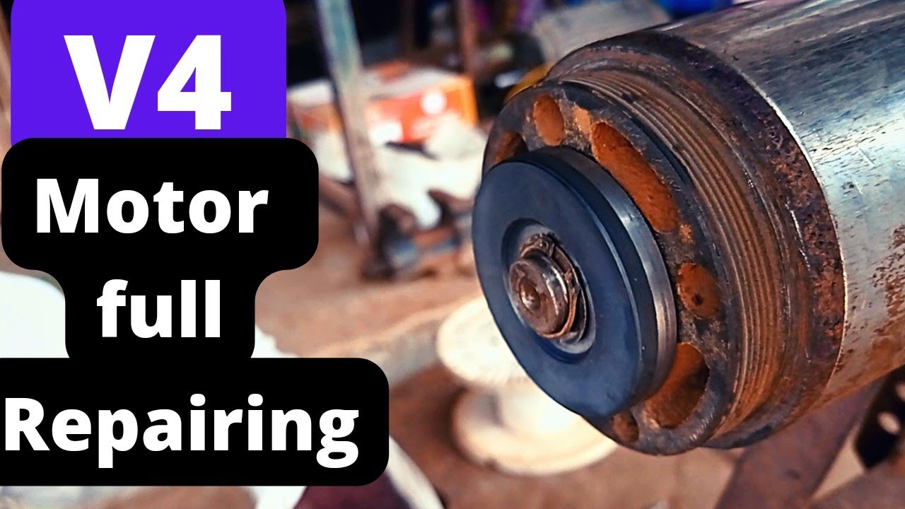 v4 मोटर फिटिंग कैसे करें|| v4 motor full repairing || v4 submersible ...