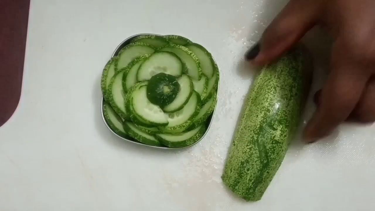 Cucumber Plate Decoration Ideas | Awesome Carving with Cucumber ...