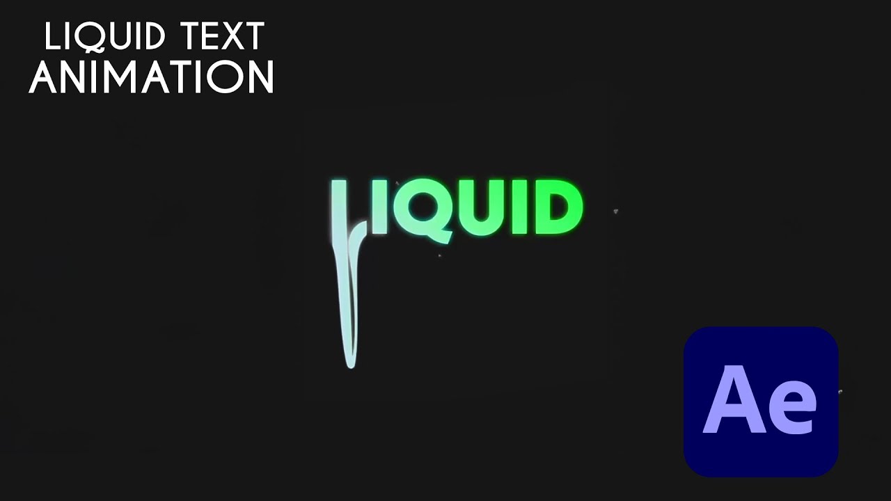 After Effects Tutorial - Liquid Text Or Logo Animation | No Plugins ...