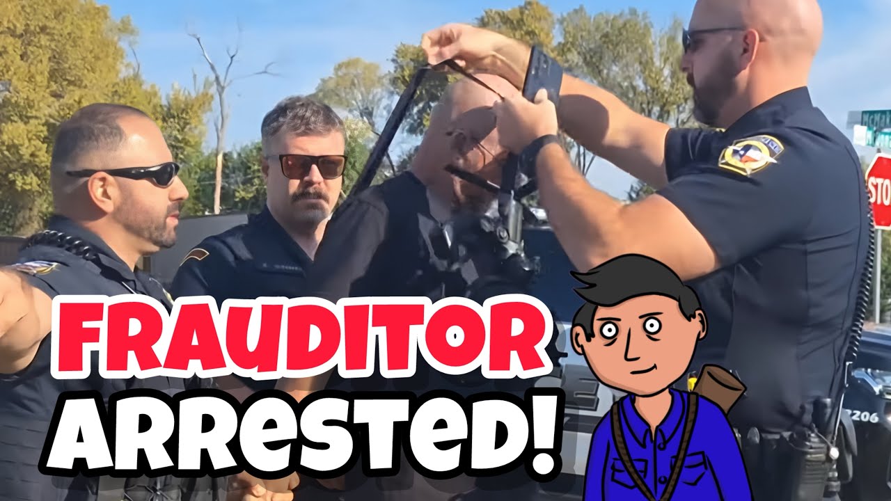 FRAUDITOR GETS INSTANTLY ARRESTED!!! CLAIMS NEWS REPORTER STATUS! - YouTube