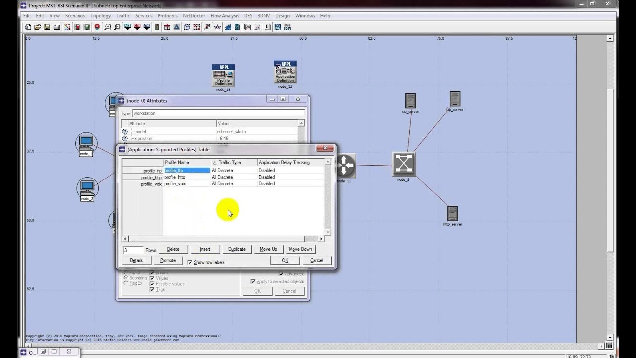 OPNET TP SCENARIO IP : FTP,HTTP part1 - YouTube