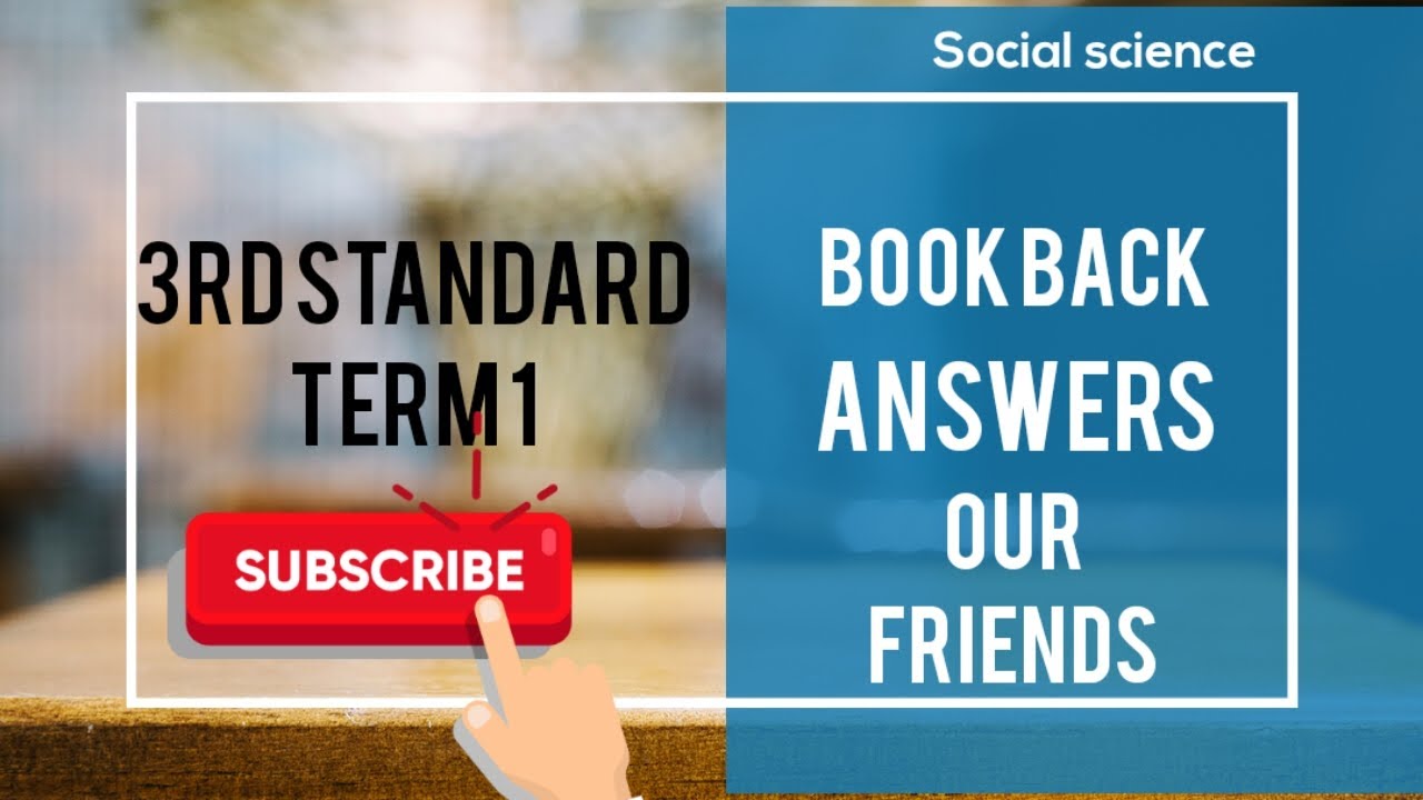 3rd std Term 1 social science book back answers Our friends - YouTube