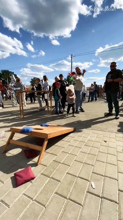 Игра "Корнхол" "Cornhole" - самая популярная игра на мероприятии - YouTube