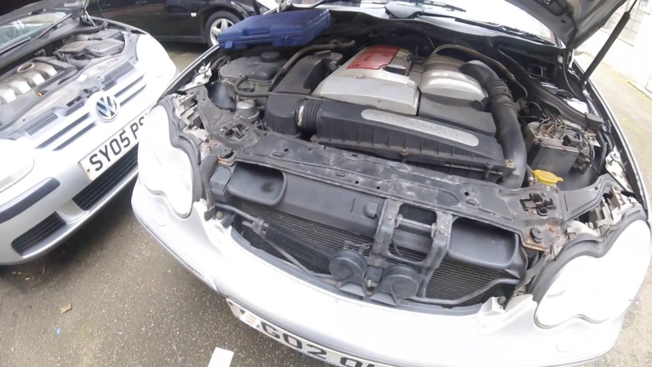 Knocking engine Mercedes C200 / Стук двигателя Mercedes C200 - YouTube
