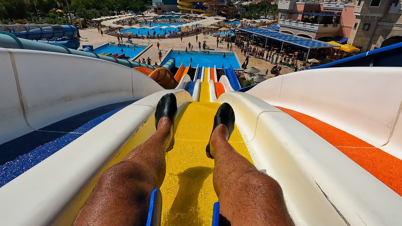 Slip N Slide | Fast Mat Racer Water Slide at Aquapark Menderes - YouTube