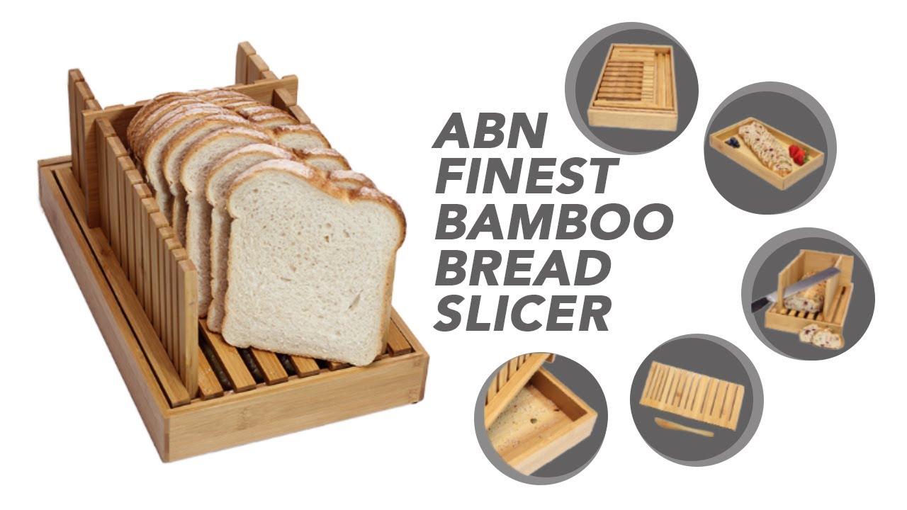 Bread Slicer Guide for Homemade Bread Bamboo Wooden Cutting Board ...