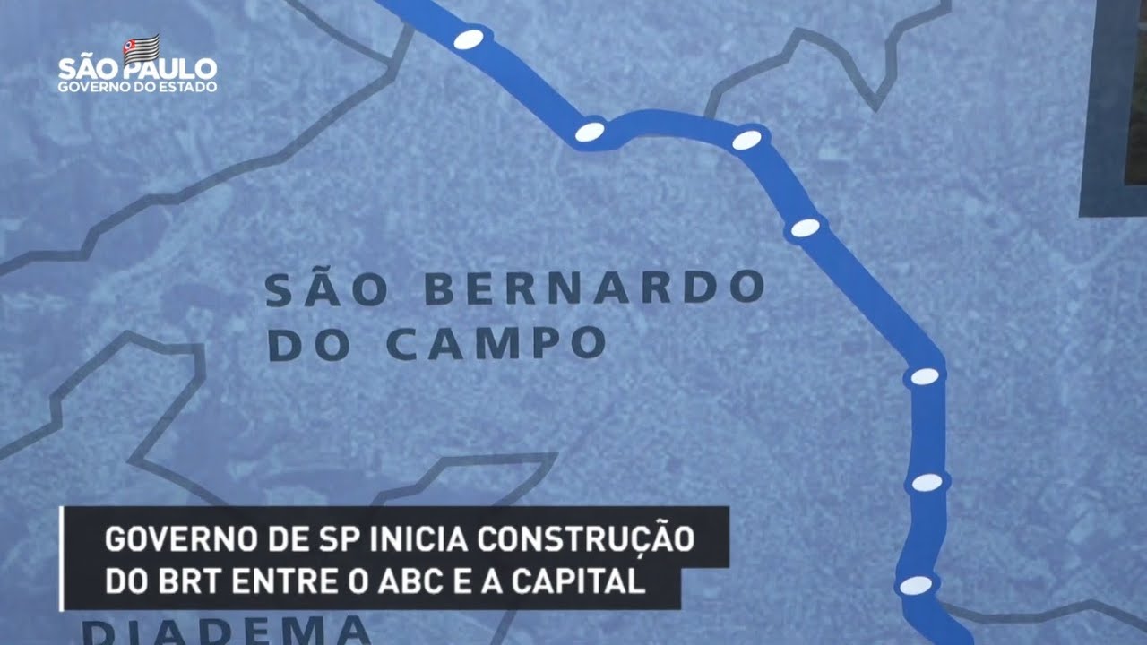 Governo de SP inciia construção do BRT entre o ABC e a Capital - YouTube