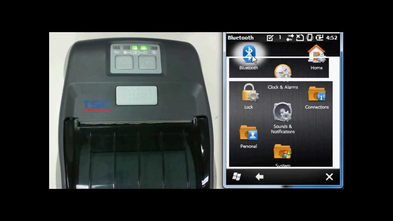 Pair WinCE handheld device and Alpha 3R printer - YouTube