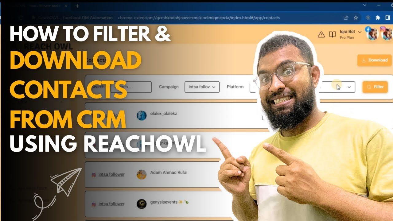 How to Filter and Download Contacts from CRM using ReachOWL - YouTube