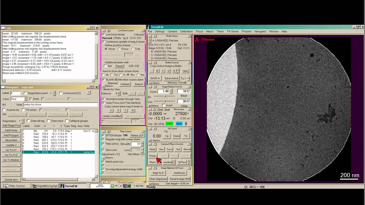 Setting up low dose in SerialEM - YouTube