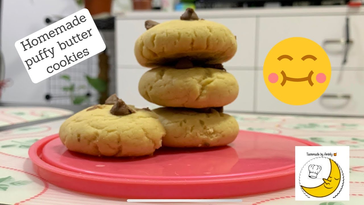 Homemade puffy butter cookies - YouTube