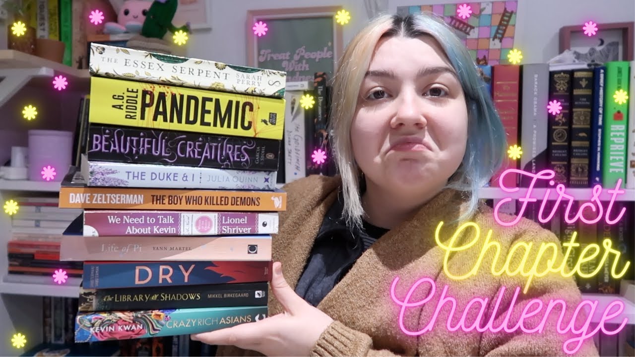 First Chapter Challenge for 10 Books On My Shelves! - YouTube