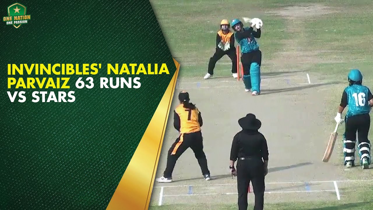 Invincibles' Natalia Parvaiz 63 Runs vs Stars | National Women's One ...