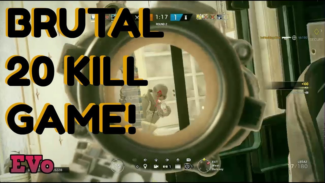 BRUTAL 20 KILL GAME - Rainbow Six Siege - YouTube