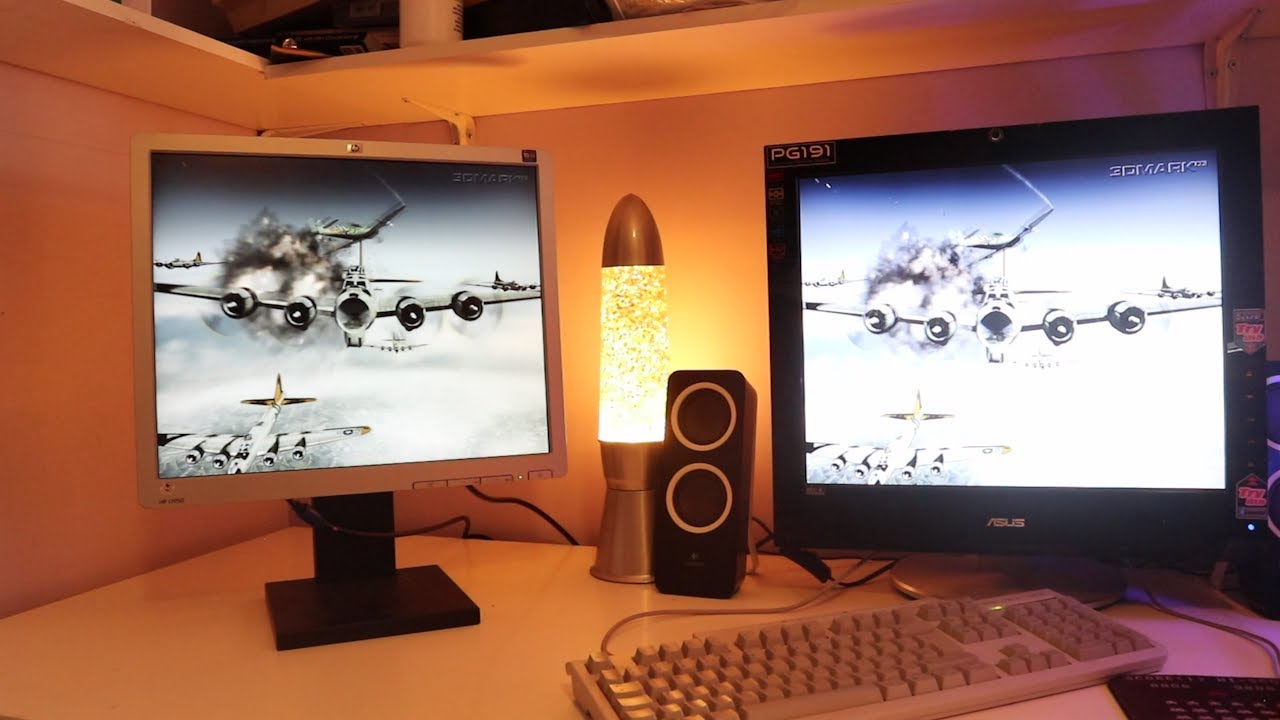 Early Gaming LCD vs CRT - YouTube