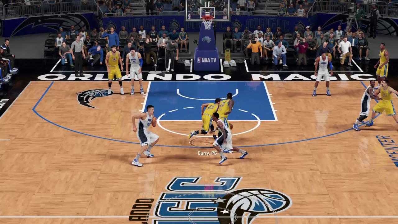 NBA 2K16: Curry changing direction for the easy lay up - YouTube