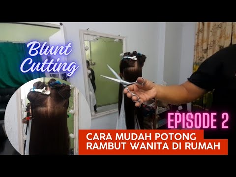 Cara Mudah Potong Rambut Wanita Di Rumah Episode 2 || Easy Way To Cut Women's Hair Part 2 - YouTube