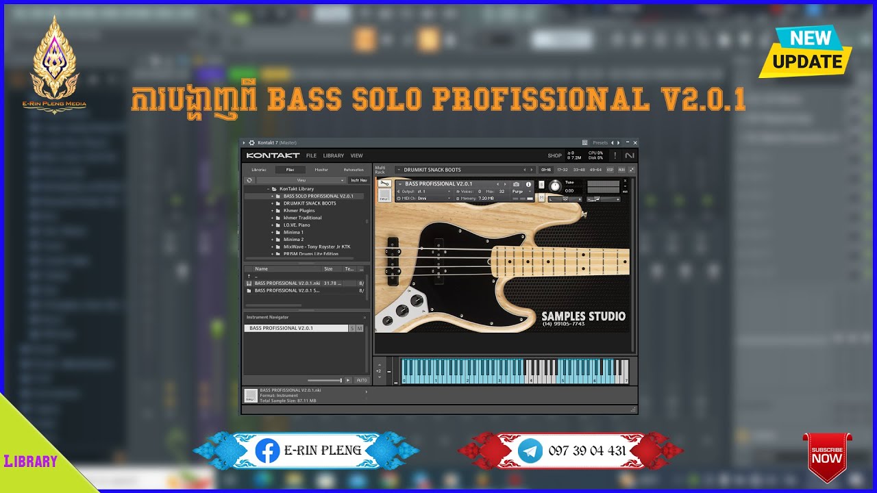 ការបង្ហាញអំពី BASS SOLO PROFISSIONAL V2.0.1 [ Library Kontakt ] - YouTube
